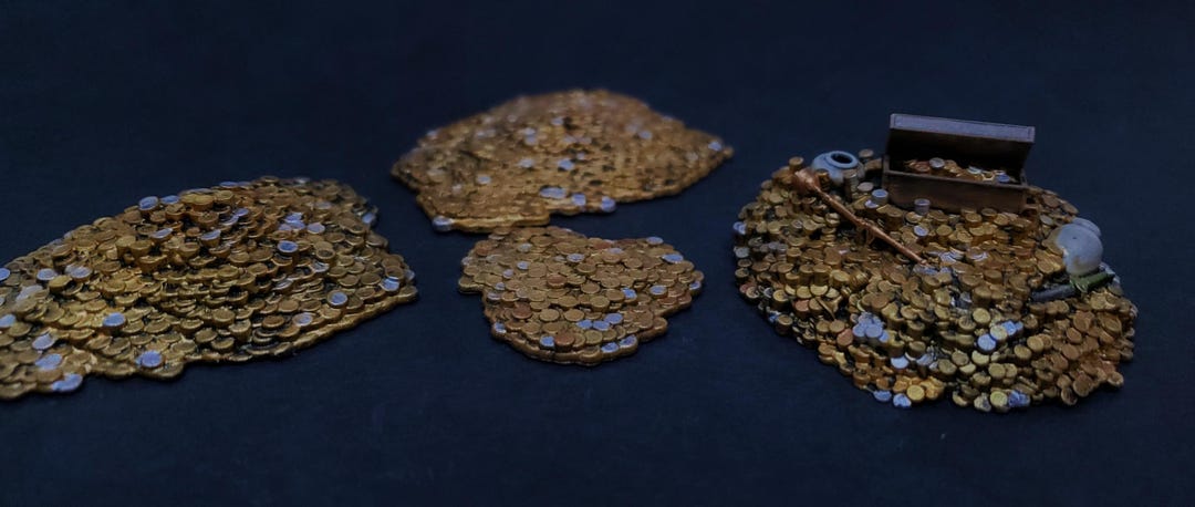 Painted Treasure Gold Pile Loot Tabletop Board Game Terrain / Tabletop ...
