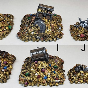 Painted Treasure Hoard Chest Loot Tabletop Board Game Terrain / Reaper ...