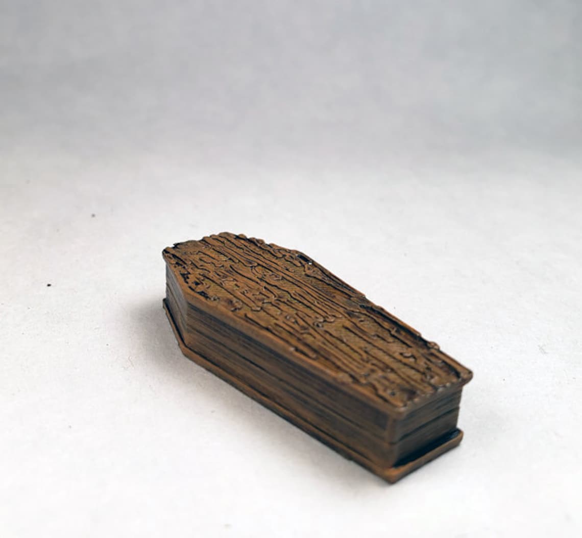 Painted Fancy Casket Open and Sealed Coffin Dungeon D&D | Etsy