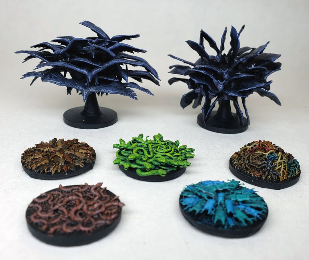 Painted Swarm of Rat Raven Bat Snake Spider Beetle Centipede Vermin ...