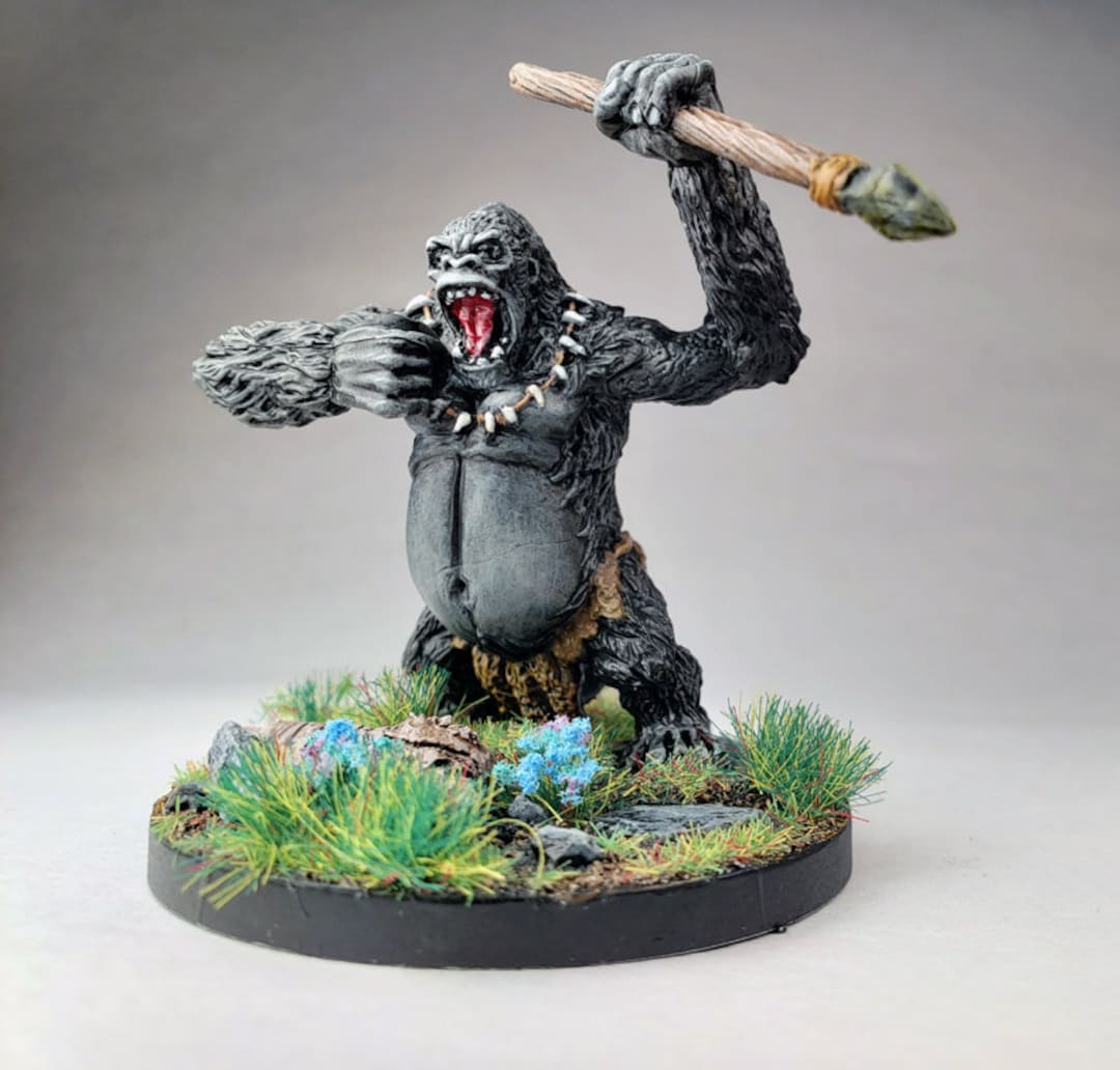 Hombre gorila - simio de ataque / Miniatura de huesos de segador ...