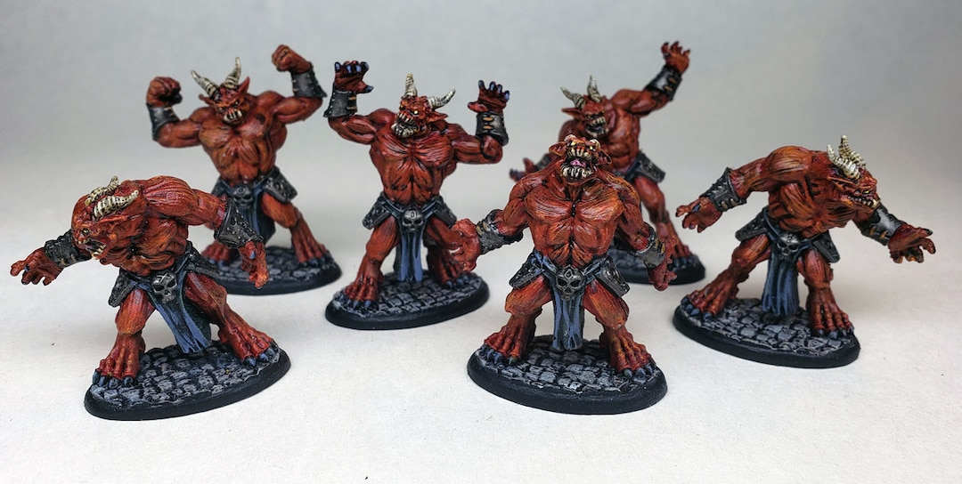 Painted Blood Demons Fiend Monstrosity Painted Miniature Dungeons ...