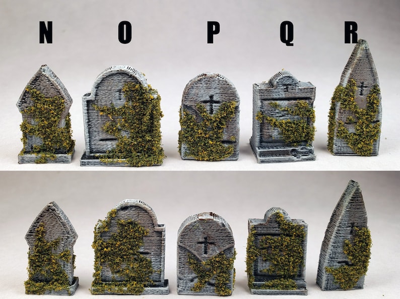 Graveyard 2 Mausoleum Moss Gravestone Skull Statue Tomb / - Etsy