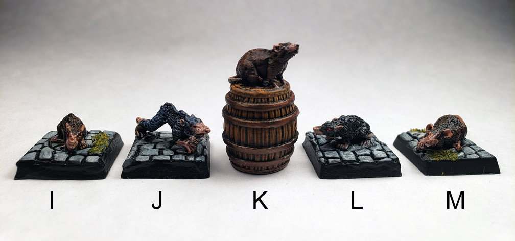 Giant Dire Rats vermin / painted metal miniature / Citadel DnD | Etsy