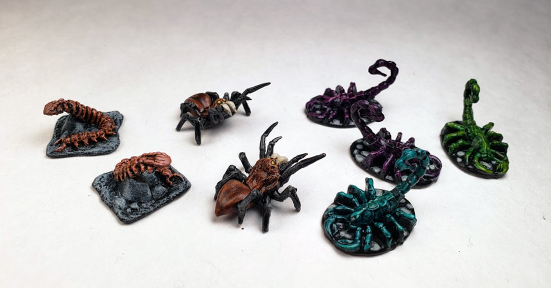 Giant Spider Centipede and Scorpion / Painted Reaper Bones Miniature ...