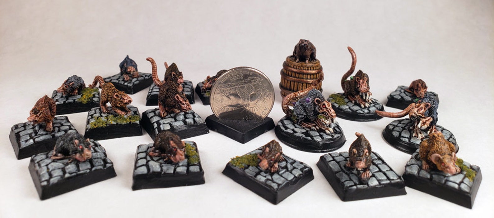 Giant Dire Rats Vermin / Painted Metal Miniature / Citadel Dnd ...