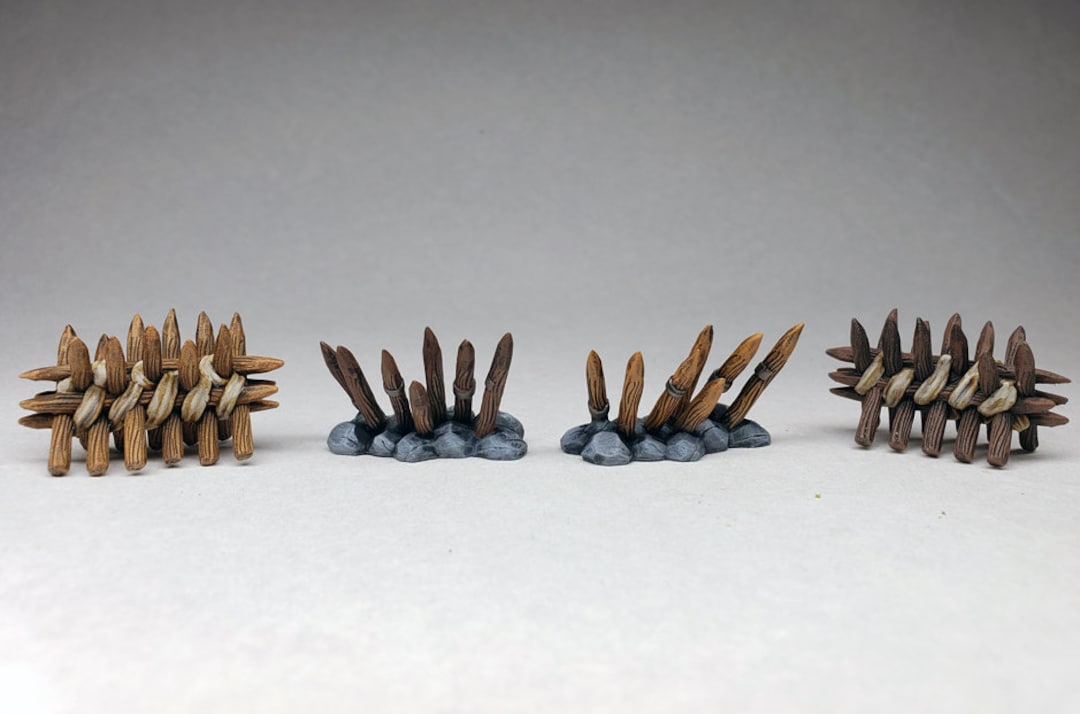 Painted Wooden Spike Barricades - City Town Dungeon D&D Furniture ...