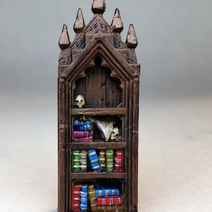 Gothic Furniture Throne Library Shelves / Painted Tiny Terrain ...