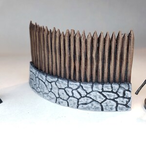 Painted Palisade Stone and Wood Viking Wall Stockade Dungeon - Etsy