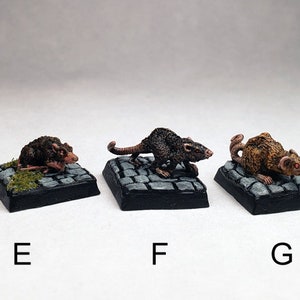 Giant Dire Rats Vermin / Painted Metal Miniature / Citadel Dnd ...