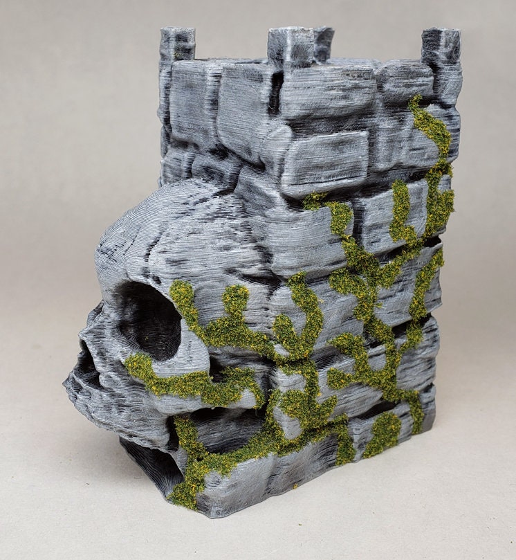 Painted Skull Tower / 3d Printed D&D Terrain Wargame Buildings - Etsy