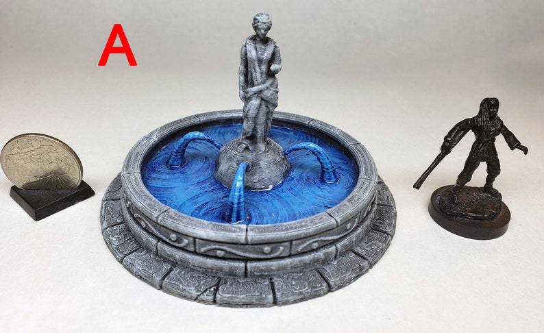 Painted City Water Fountains Magic / Resin Printed Terrain Miniature D ...