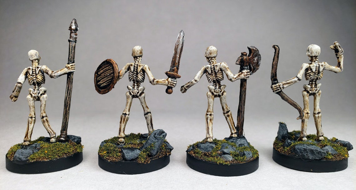 CUSTOM Painted Skeleton Crypt Guardians Troop / Reaper Bones | Etsy