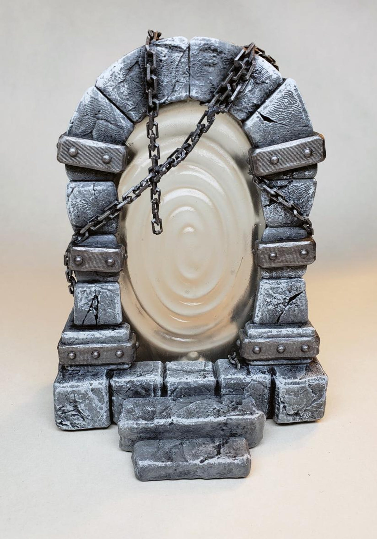 LED Magical Glowing Gate or Portal, Painted Resin Dungeon Tabletop ...