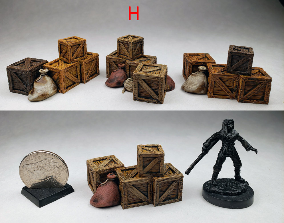 CUSTOM Painted Crates Barrels Sacks Cargo Dungeon D&D - Etsy