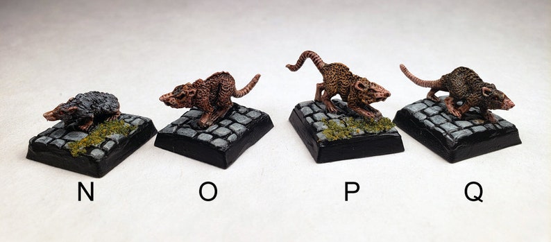 Giant Dire Rats Vermin / Painted Metal Miniature / Citadel Dnd | Etsy