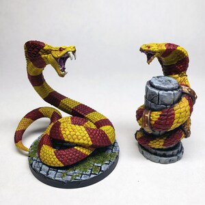 Custom Painted Giant Snake Miniatures 3d Print Resin / Pathfinder ...
