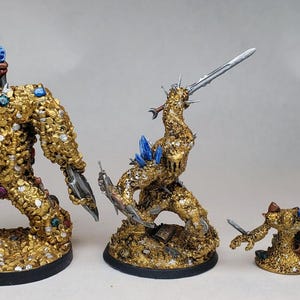 Painted Treasure Golems / Painted Reaper Bones and Resin Miniature ...