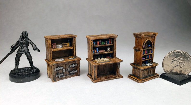 Painted dungeon tavern furniture library shelves / Painted | Etsy