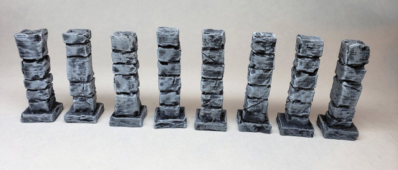 Painted Dungeon Support Pillars or Columns, Square and Round / Dnd ...