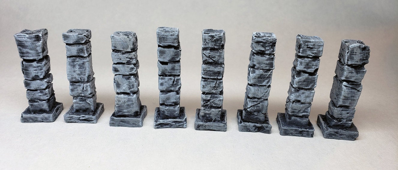 Painted Dungeon Support Pillars or Columns, Square and Round / Dnd ...