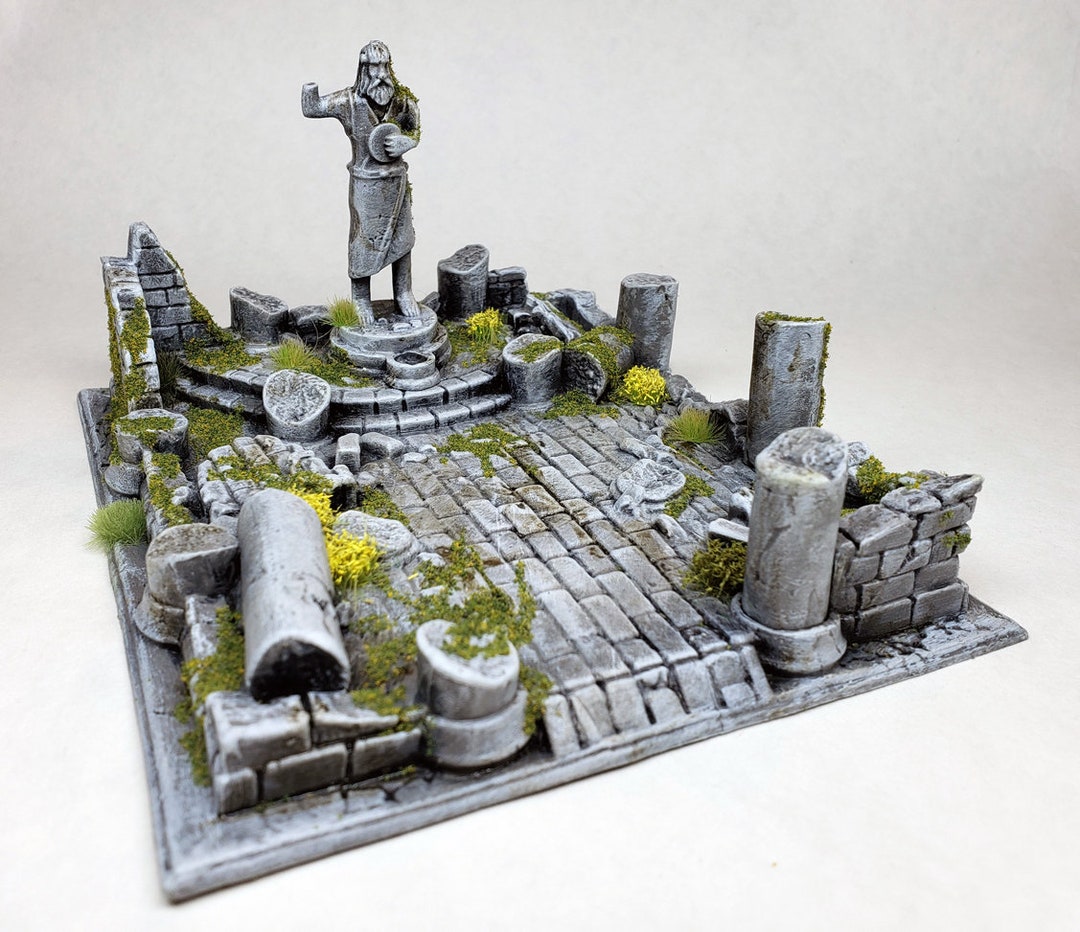 Painted Ruined Temple Greek Style / Reaper Plastic D&D Terrain ...