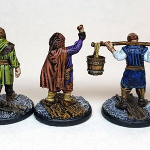 Painted Dnd Peasants Villagers Norse NPC Resin Miniatures Townsfolk ...