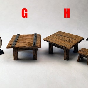 Painted Dungeon Furniture Tables, Chairs, Bar Stools / 3d Printed ...