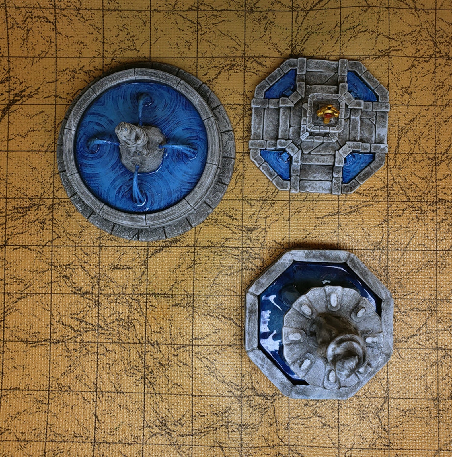 Painted City Water Fountains Magic / Resin Printed Terrain Miniature D ...