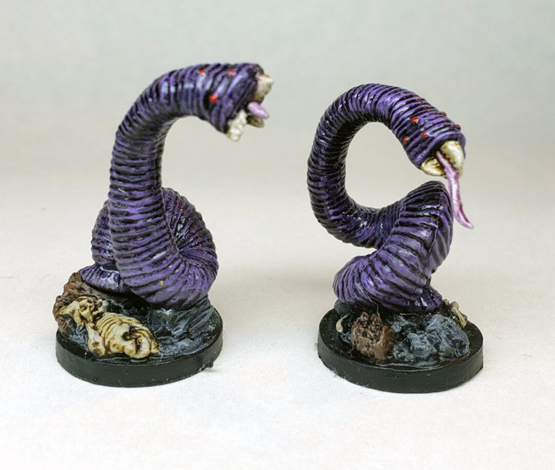 Giant Leeches From Swamp / Painted Miniature Reaper Bones / Dnd ...