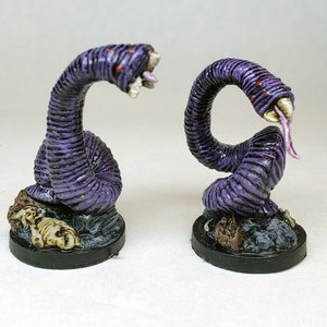 Giant Leeches From Swamp / Painted Miniature Reaper Bones / Dnd ...