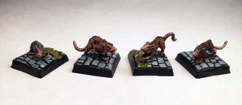 Giant Dire Rats Vermin / Painted Metal Miniature / Citadel Dnd | Etsy