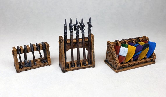 Custom Painted Weapon Racks Miniature / 3d Printed Resin Tiny - Etsy