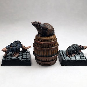 Giant Dire Rats Vermin / Painted Metal Miniature / Citadel Dnd ...