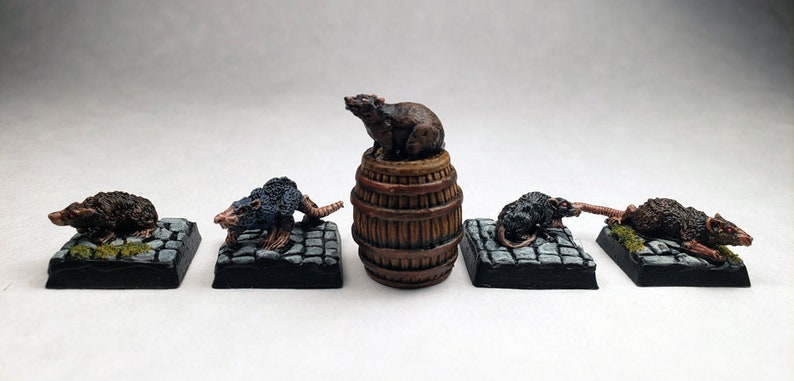 Giant Dire Rats Vermin / Painted Metal Miniature / Citadel Dnd | Etsy