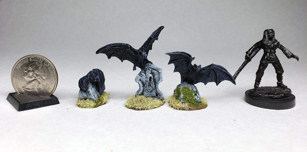3 Giant Bats With Gravestones / Painted Reaper Bones Miniature - Etsy