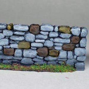 Painted Stone Field Walls 12 Piece Set, City Village Dungeon D&D ...