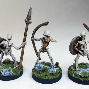 CUSTOM Painted Skeleton Crypt Guardians Troop / Reaper Bones Miniatures ...