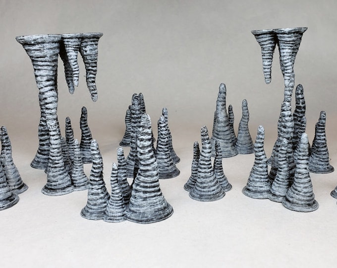 CUSTOM Painted Underdark Stalagmites and Stalactites / 3d Printed ...