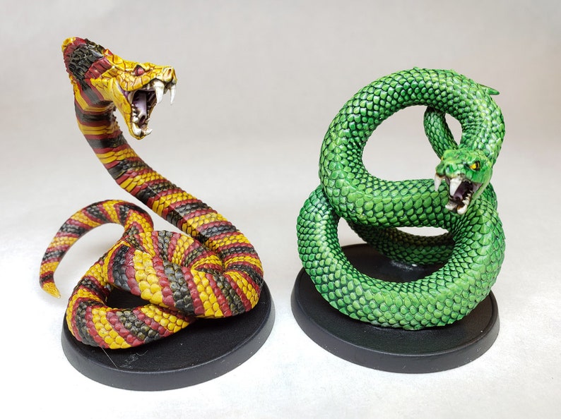 Custom Painted Giant Snake Miniatures 3d Print Resin / - Etsy