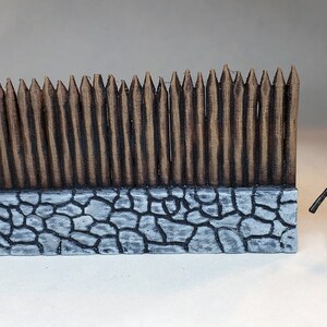 Painted Palisade Stone and Wood Viking Wall Stockade Dungeon D&D ...