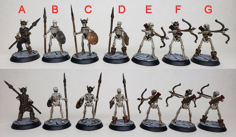 Painted Skeleton Crypt Army / Painted Resin Miniatures Dnd Pathfinder ...