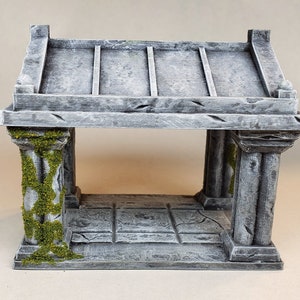 Graveyard (8) Mausoleum Tomb Moss Gravestone Skull Statue / Painted ...