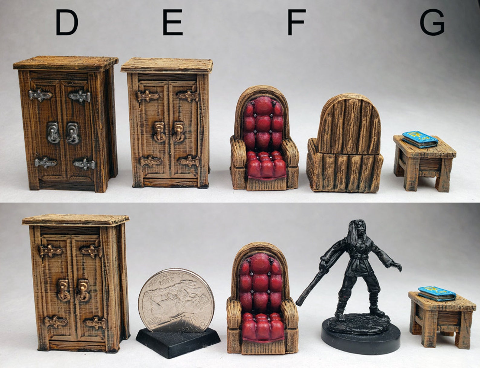 Dungeon Furniture Chests Crates Beds Barrels Altars / Painted Tiny ...