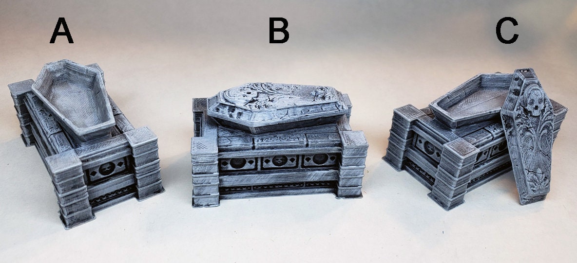 Painted Mummy Tombs and Remains Miniatures Dungeons & Dragons - Etsy