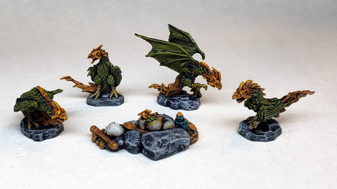 Painted Cockatrice Encounter Miniatures Reaper Bones Dnd 5E - Etsy