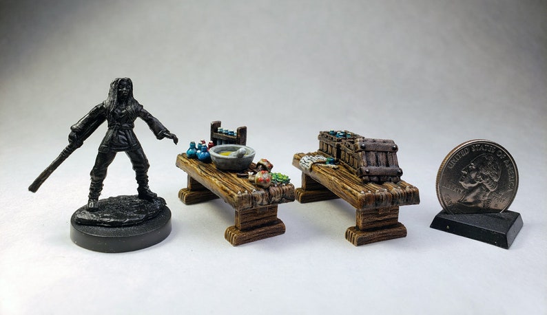 Painted Alchemist Tables / Dungeon Mage Laboratory / Painted Terrain ...