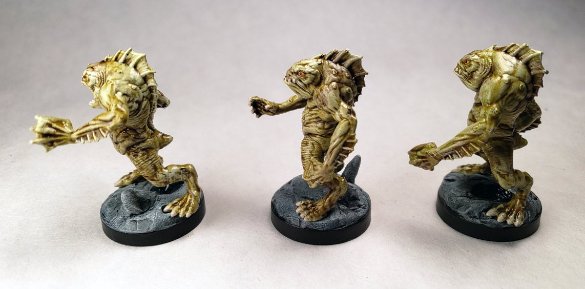 Kuo-toa Deep Ones Skum Painted Miniatures 3d Resin / - Etsy UK