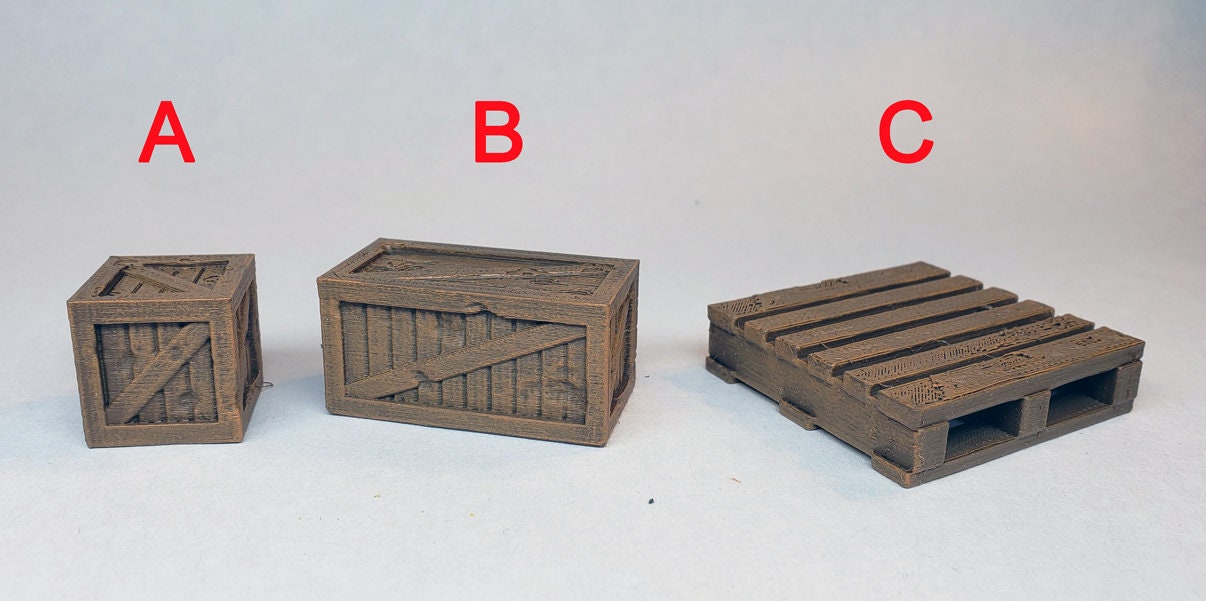 Dungeon Furniture Crates and Pallet Storage Boxes Chest / Painted 3d ...
