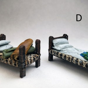 Painted Bed Table Stool Chest Furniture (prison, Barracks, Dungeon ...